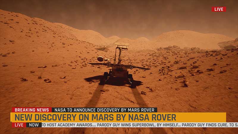 BREAKING NEWS: The Mars rover discovers signs of life on the red planet ...